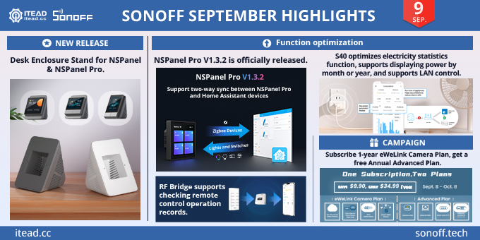 SONOFF September Highlight | ITEAD STUDIO OFFICIAL